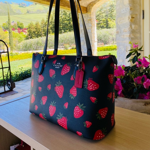 Coach | Bags | Coach Gallery Strawberry Tote Purse Handbagwallet Nwt ...
